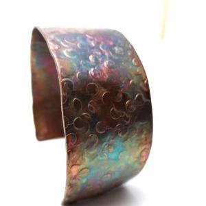 Wide Copper Hammered, Textured, Metal Cuff, Unisex, Jewelry, Copper ...